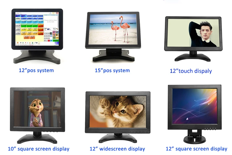 12 Inch Industrial Display Hd LCD LED 12v Widescreen Touch Screen ...