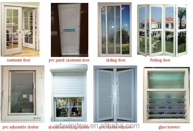 French Casement Window With Folding Mosquito Net,Pvc Opening Window ...
