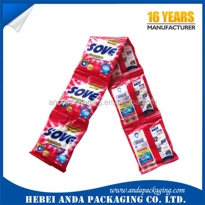 Eco-Friendly Plastic Washing Powder Sachets | Customizable Detergent ...