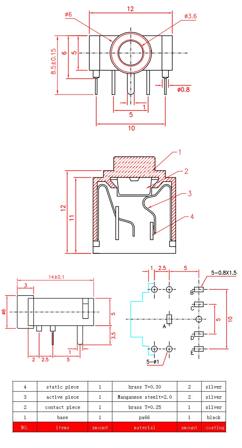 3.5mm Headphone Jack PJ-3F07 - Reliable Audio Socket