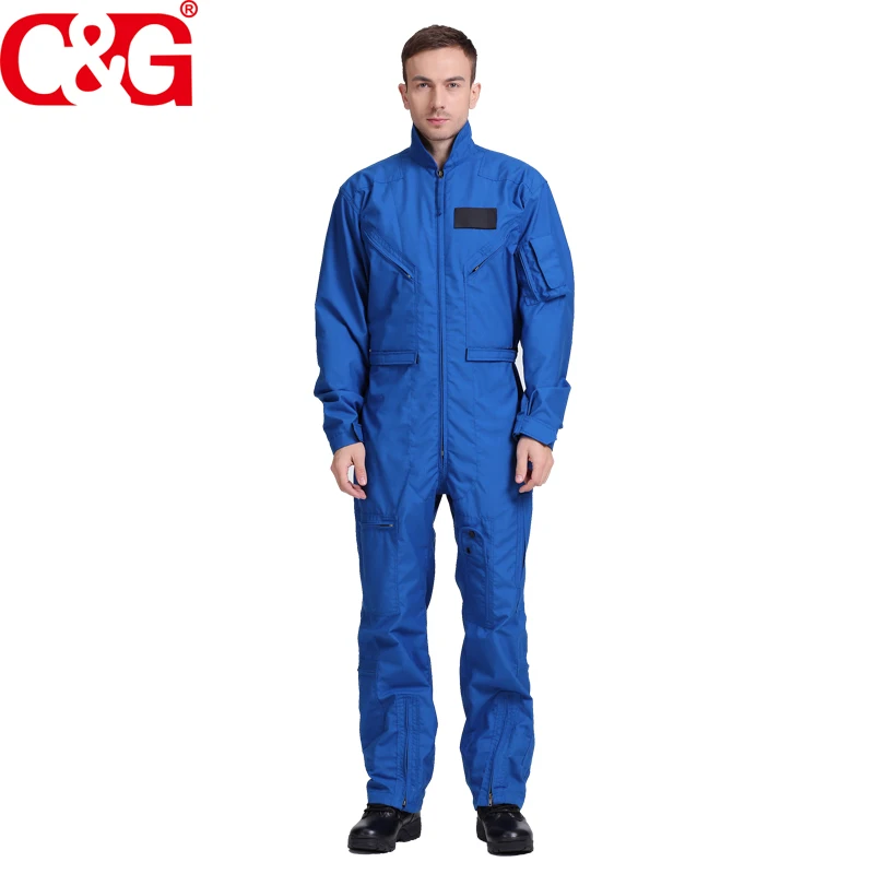 Custom Nomex AF Flight Suit Blue - Anti-Static & Flame-retardant