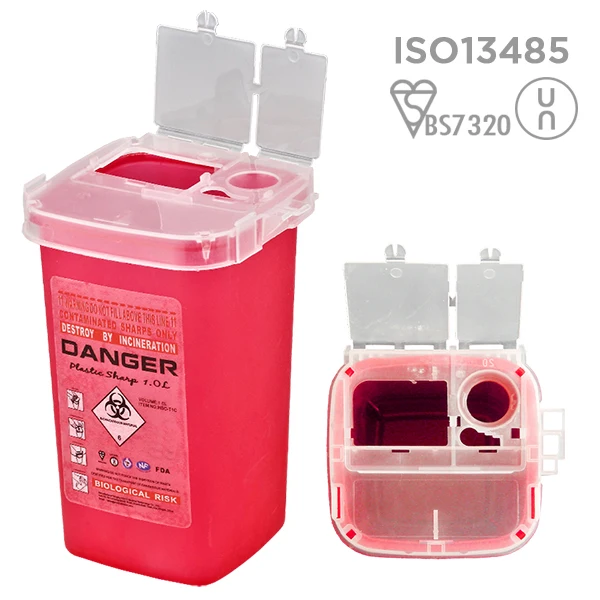 6.0l Puncture Resistant Medical Needle Bins Un3291 Sharp Container ...