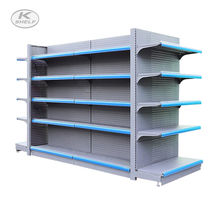 Double Sided Grocery Store Display Racks - Kayshelf Gondola