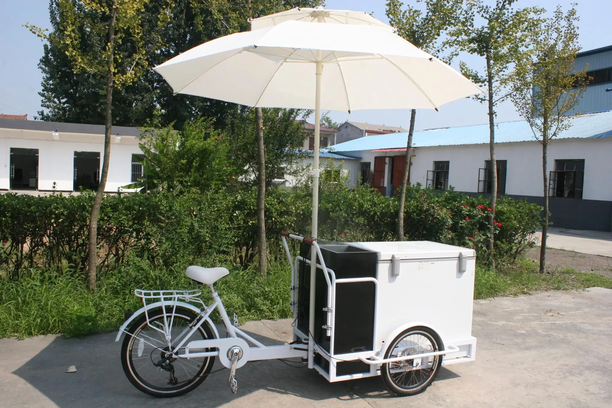 3 Wheel Solar Power Electric Ice Cream Cart Mobile Vending Bike With ...