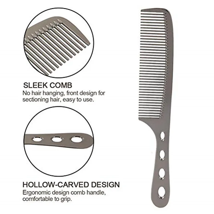 Aluminum Barber Comb Professional Hairdressing Salon Combs For Men ...