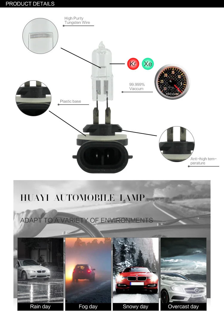 Auto Halogen Car Bulb H1,Plastic Box Packing Bulb,Super White Halogen ...