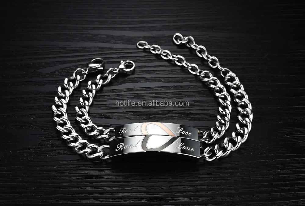 Best Selling Jewelry Couple Silver Hand Chain Fashion Design - Buy ...