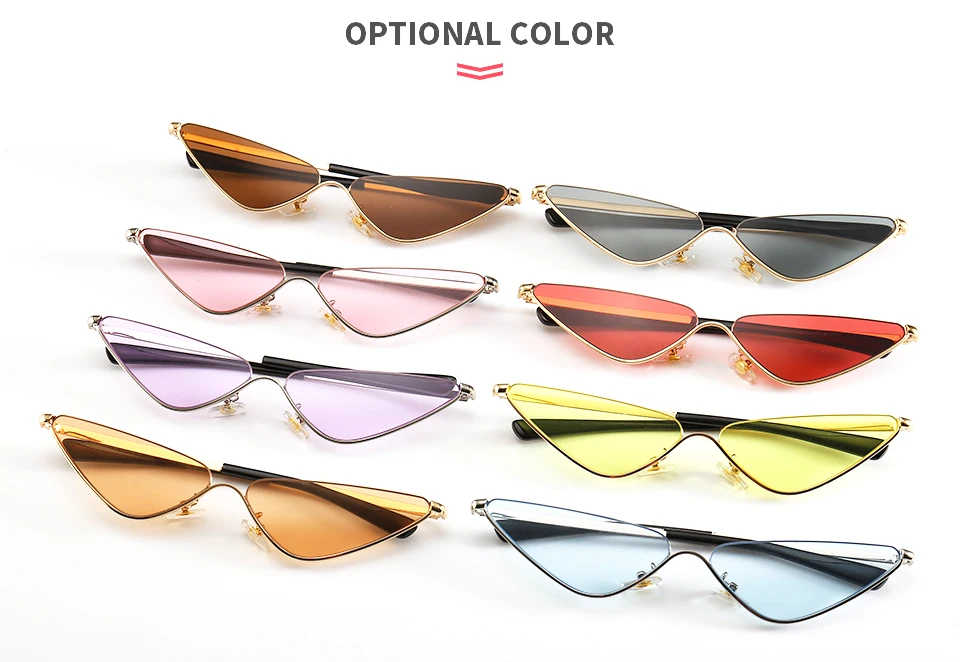 13145 Superhot Eyewear Fashion Women Sun Glasses Small Half Frame Cat