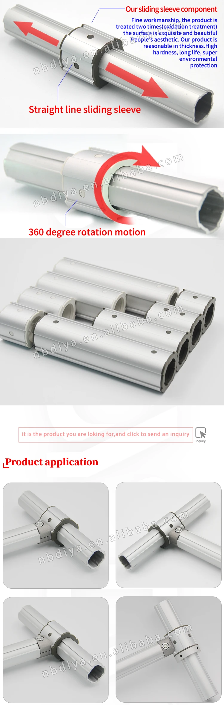 DY56 Industrial Profile Lean Pipe Slippery Sleeve for Workshop