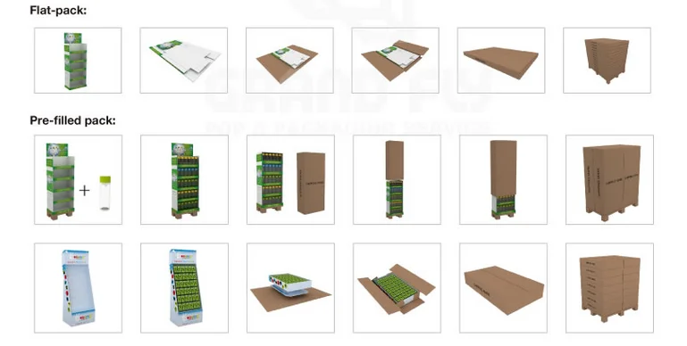 Floor Standing Corrugated Cardboard Display Shelf - Buy Promotional ...