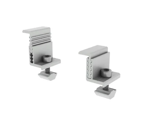 Universal 40mm Silver End Clamp For Solar Panel Mounting Aluminum ...
