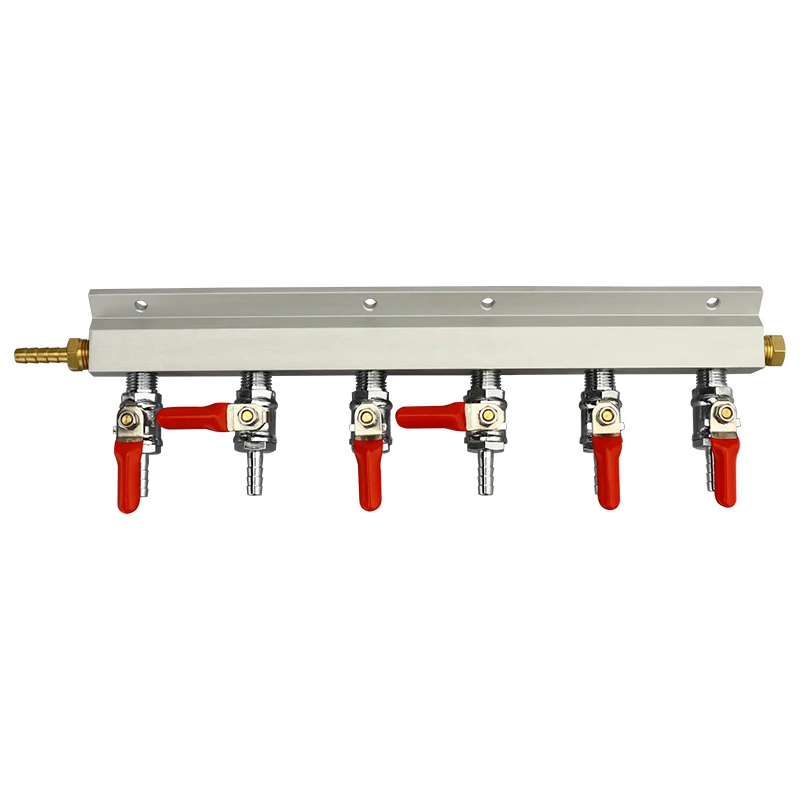 6-way CO2 Distributor Manifold for Home Brewing Gas