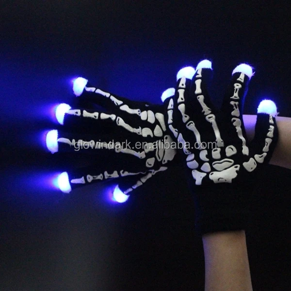 Hot Sale Halloween Birthday Party Christmas Gifts Led Gloves Light Up ...