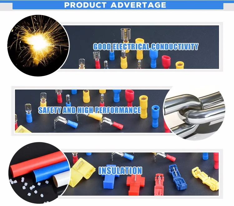 Insulated Male And Female Piggy Back Disconnects Terminal Block - Buy ...
