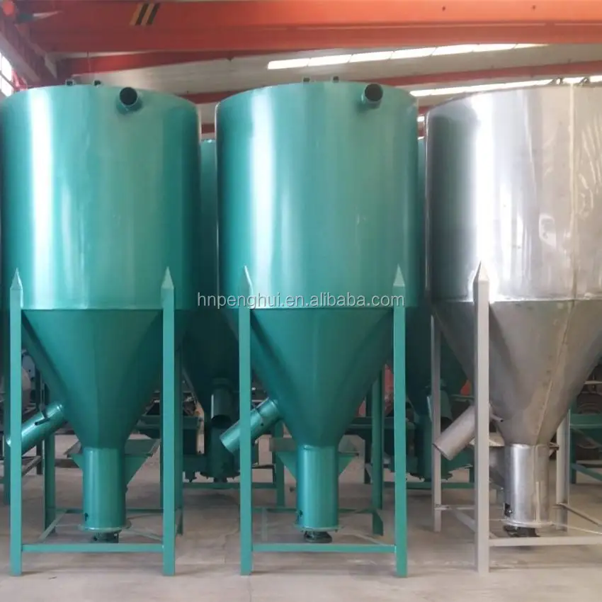 1 Ton 1000 Kg Stationary Poultry Animal Cattle Pig Feed Mill Crusher Grinder Mixer Mixing ...