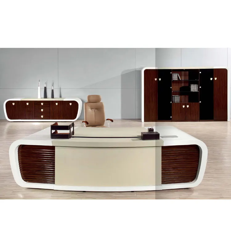 High End Shining White Boss Table Design - Buy Boss Table Design ...