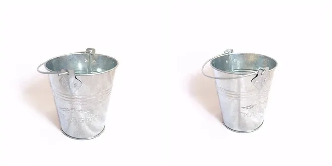 Mini Galvanized Steel Bucket with Handle - Sustainable & Durable