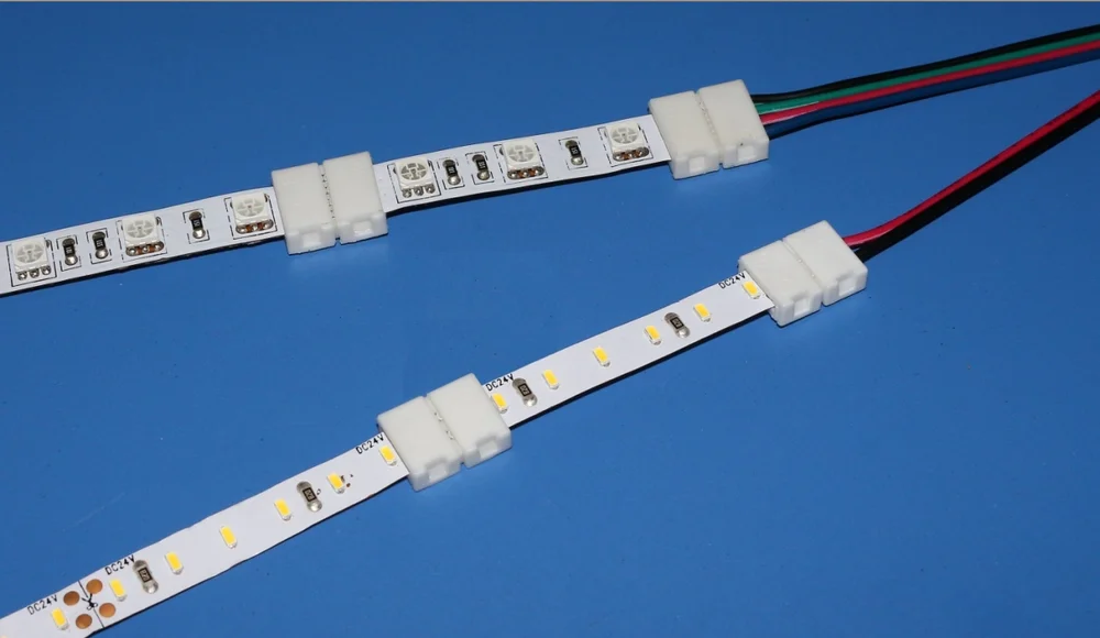 Smd Flexible Rgb&single Color Led Strip Light Connector Cable Wire 4 ...