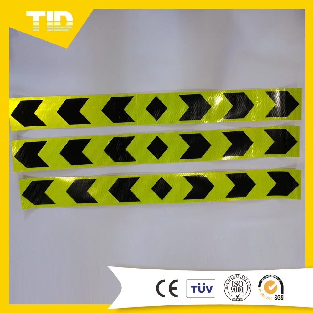 Yellow/black Arrow Reflective Tape Vinyl,Reflective Marking Tape Arrow ...
