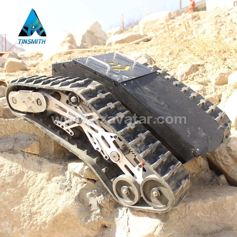 100kg Payload Mobile Tracked Robot Chassis Undercarriage With Wireless ...