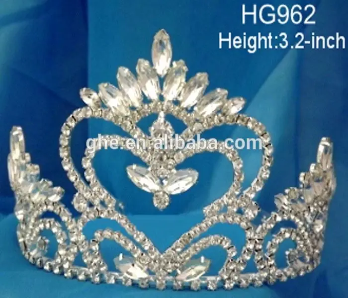 Queen Full Tiara Toy Crown Pink Pearl Tiara Wedding Princess Rhinestone ...
