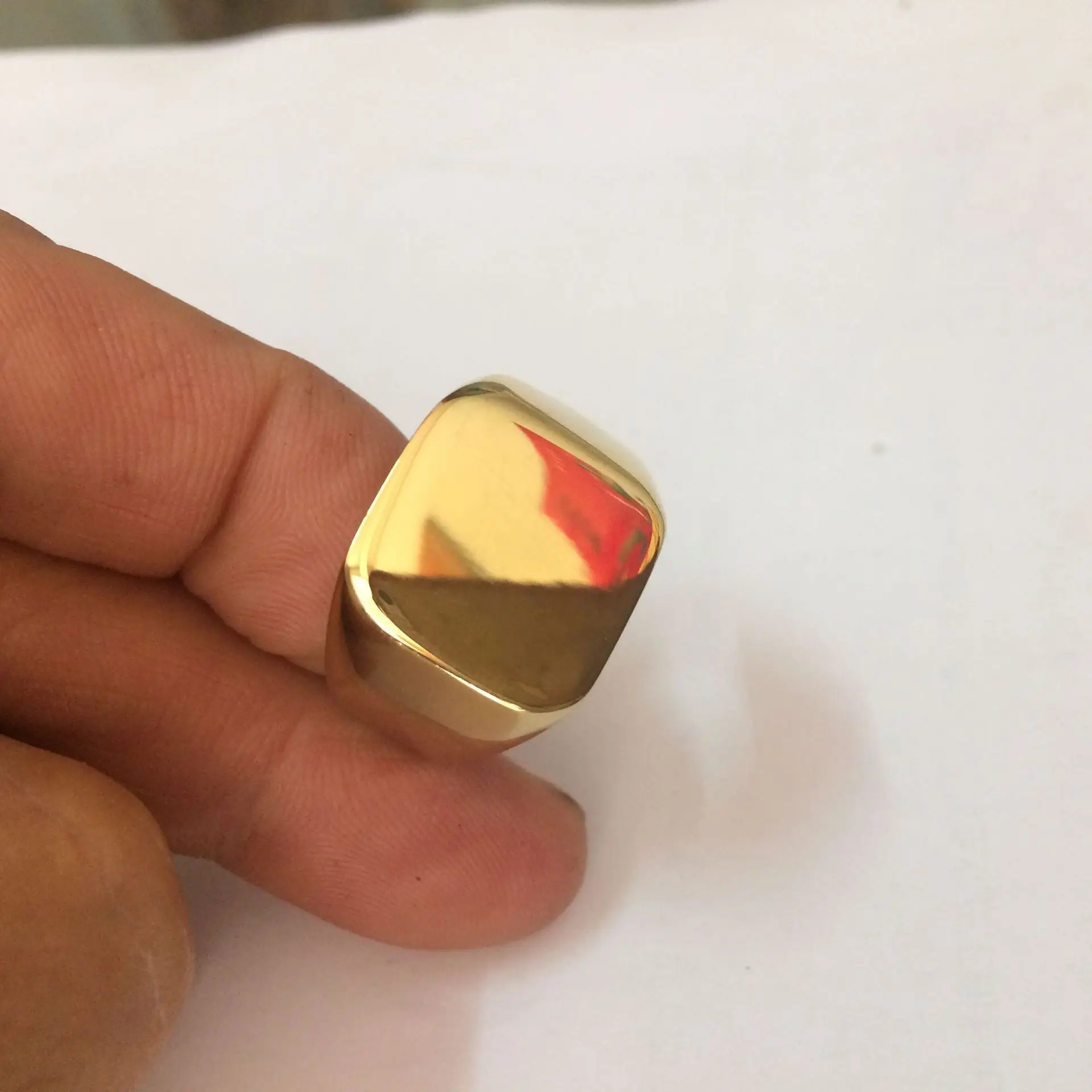 Diy Custom Plain Metal Ring Blank Square Ring - Buy Diy Laser Engraved ...
