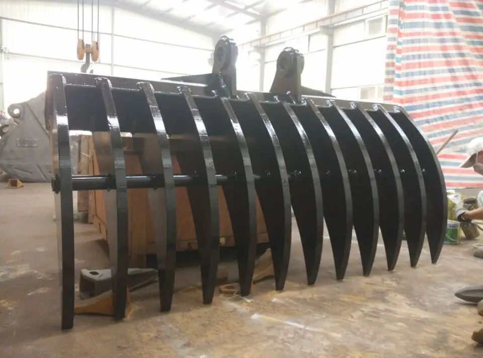 1/2/3/4/5 Tonne Excavator Heavy Duty Rock Root Rake - Buy Excavator ...
