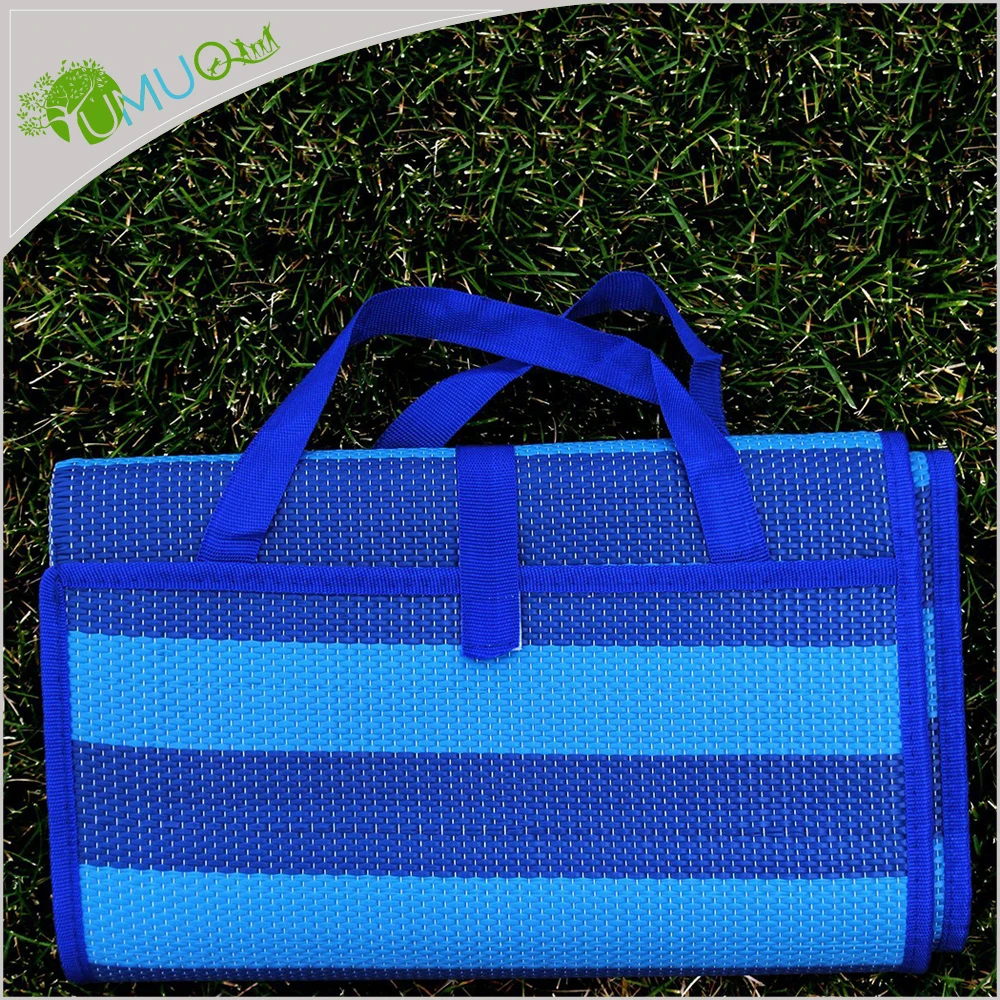Yumuq Custom Foldable Sand Free Pp / Plastic Straw Beach Mat - Buy ...