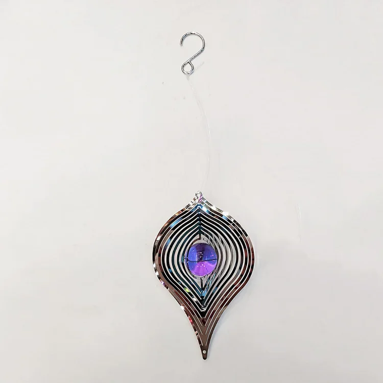Stainless Steel Wind Spinner Spiral Hanging Garden Ornaments Spinner ...
