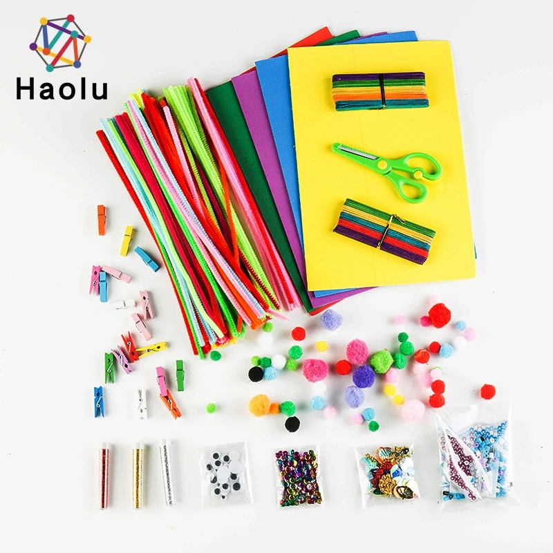 Pipe Cleaners Craft Set,Pipe Cleaners Chenille Stem And Pompoms With ...