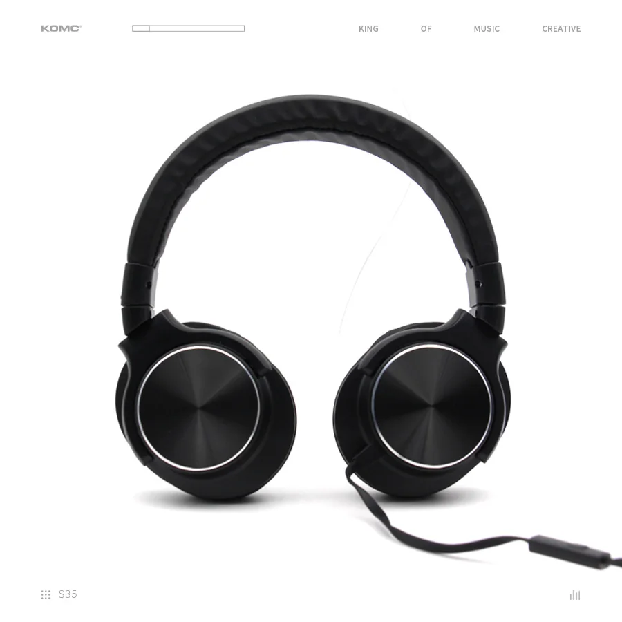 Best Headphone Sample Komc S35 Deep Bass Mobile Phone Headphone Wired ...