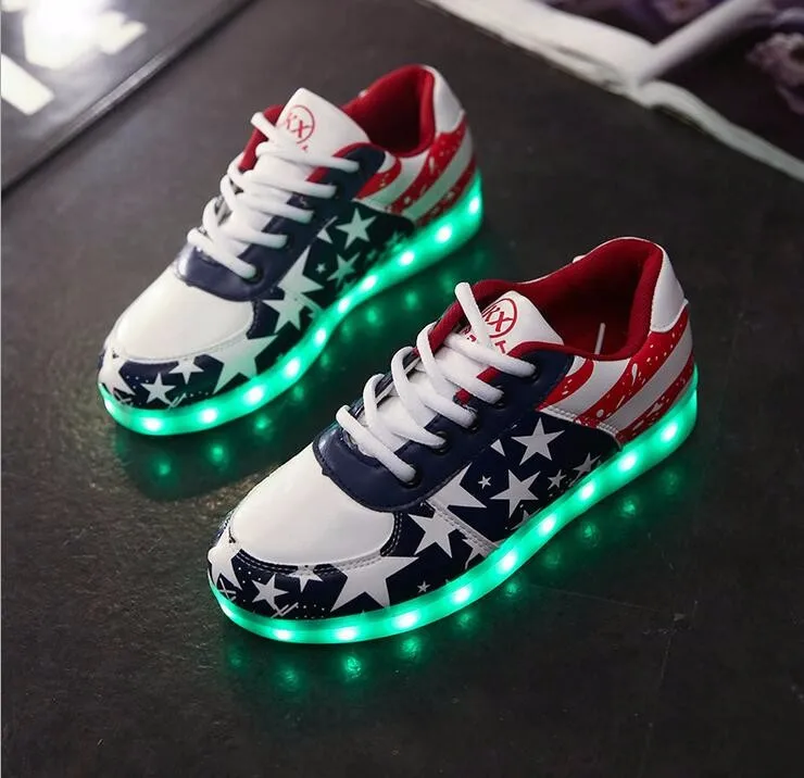 Unisex Led Light Flashing Sport Shoes Glow Sneakers Running Shoes - Buy ...