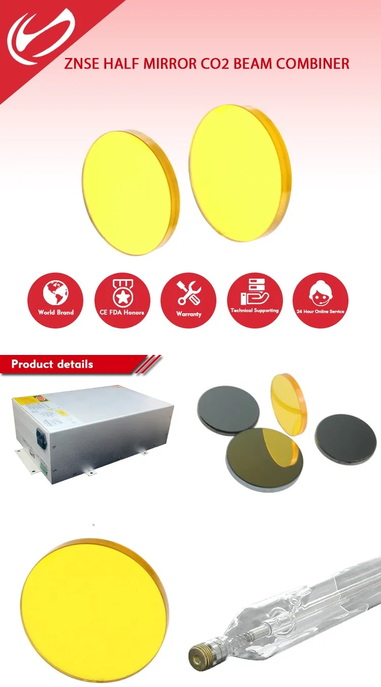 Znse Partial Reflectors CO2 Beam Combiner Laser 25.4 Mm