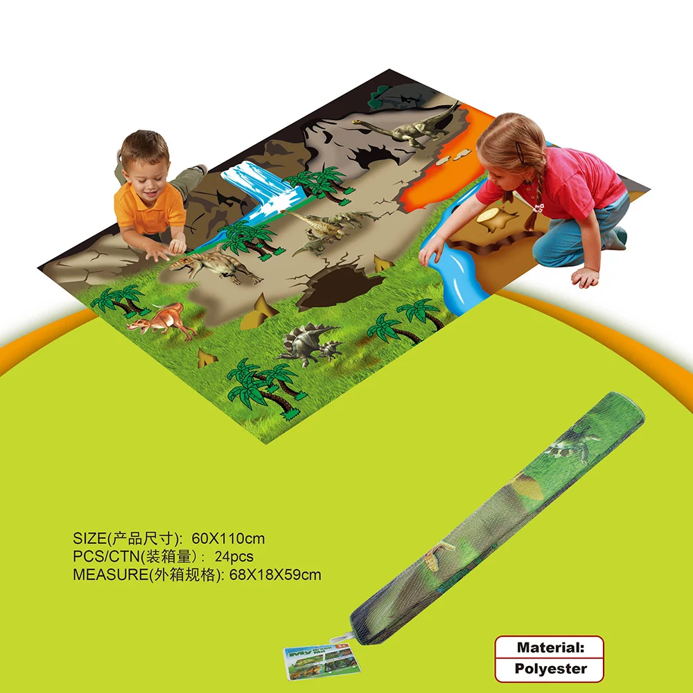 Children Dinosaur Pattern Non-woven Anti Slip Floor Play Mat With ...