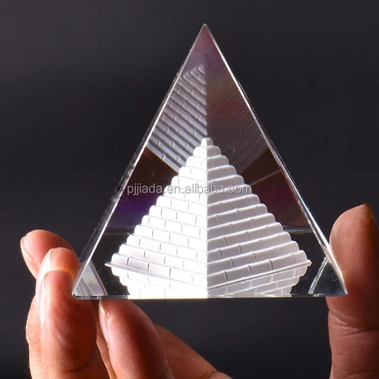 Wholesale Cheap Crystal Glass Pyramid Custom Laser Engraving 3d Logo ...