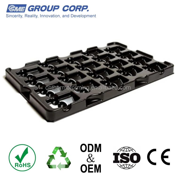 Vacuum Formed Plastic Black Antistatic/conductive Esd Pcb Tray For ...