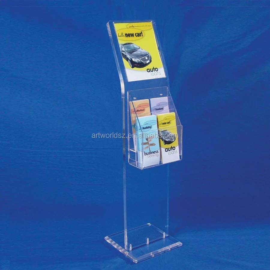 Floor Standing Acrylic Outdoor Newspaper Racks - Buy Floor Standing ...