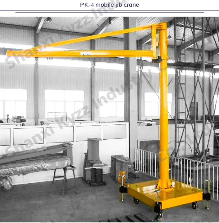 Pendant Control Electric Floor Mobile Jib Crane Free Standing,Small Jib ...