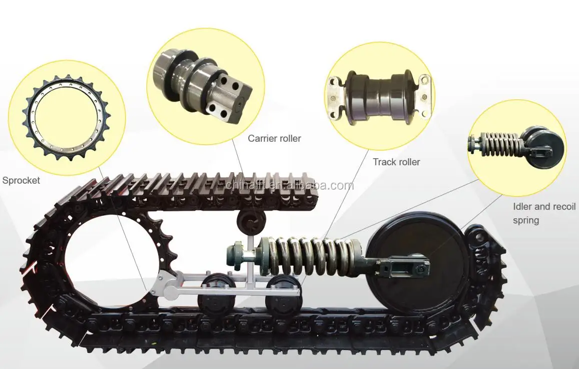 Track Bottom Track Roller Chain For Fiat Allis Fd20 Bulldozer Fiat Fl4 ...
