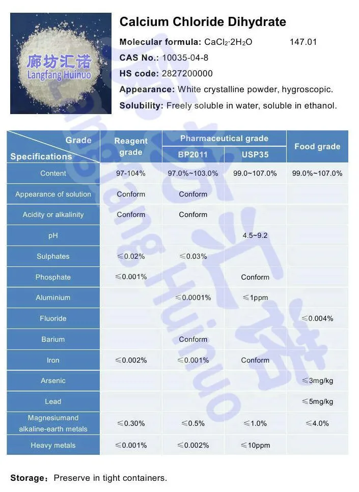 Pharmaceutical Grade Cacl2.2h2o - Buy Ar Grade Calcium Chloride ...