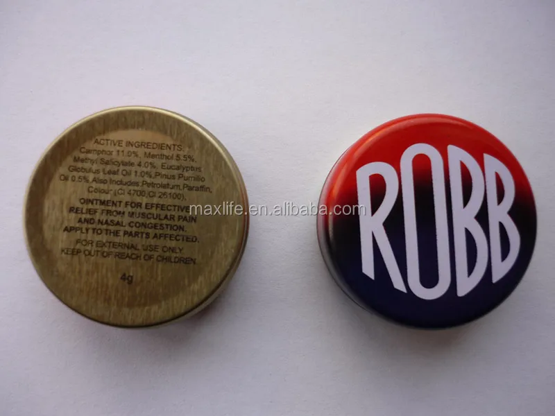 4g Robb China Menthol Pain Balm Methyl Salicylate Cream Relief ...