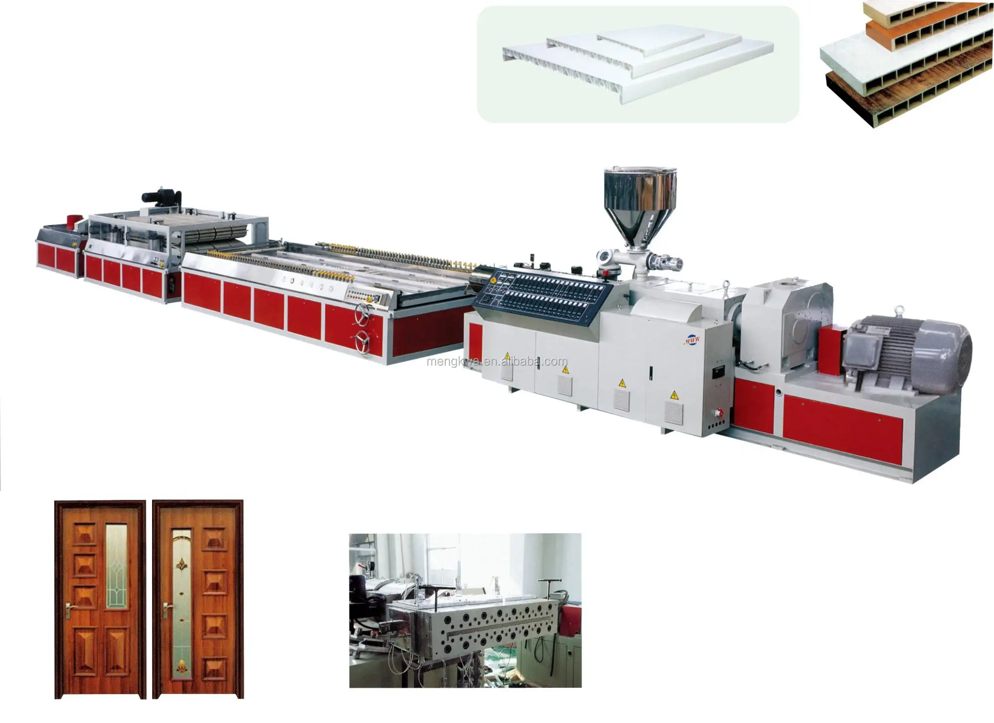 Pvc Wood Door Decorative Panel Extrusion Machine - Buy Plastic ...