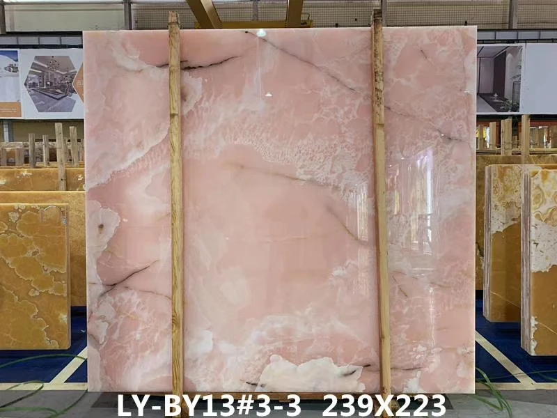 Beautiful Pink Onyx Slab - Perfect for Marble Countertops