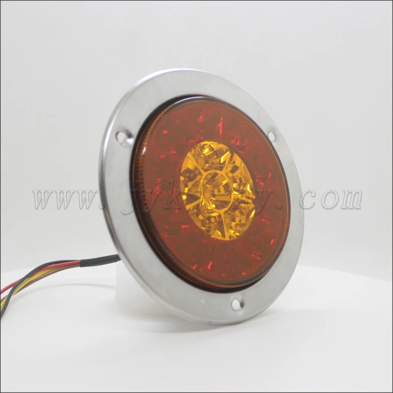 Top Shiliduo 4" Round Led Tail Rear Light Red Amber White For Your ...
