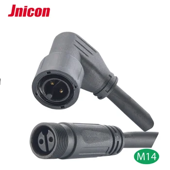 M14 Connector Aluminium Injection 2pin/3pin/4pin Connector With 2*1 ...