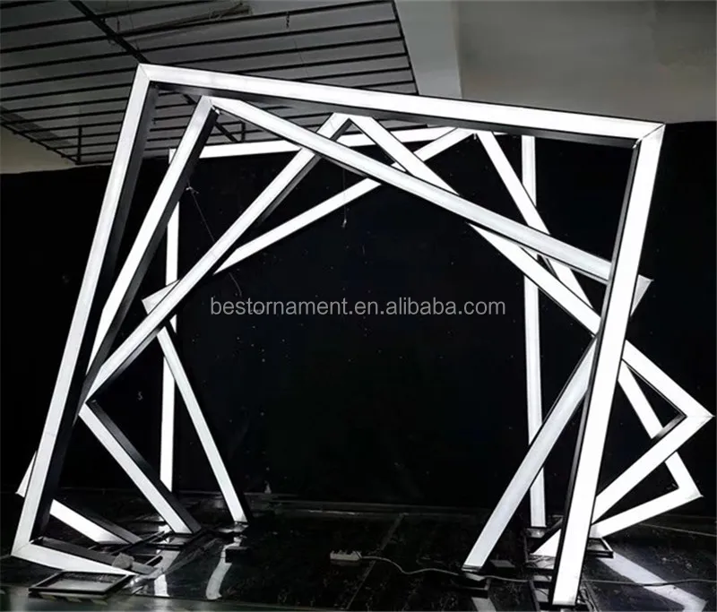 Iron Square Frame Screen Wedding Backdrop Stand for Festivals