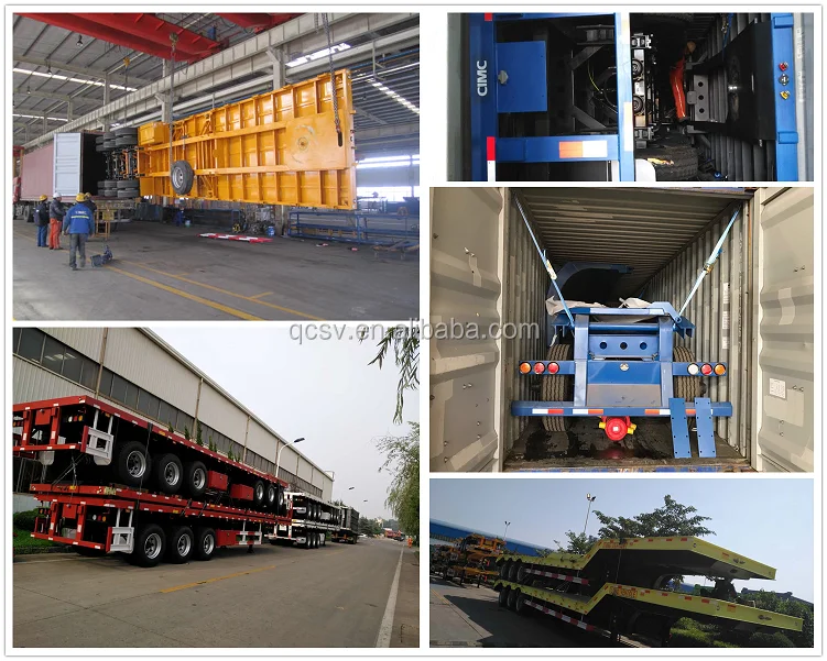 Cimc Qingdao 40ft Flatbed Trailer With Super Single Tire - Buy Cimc ...