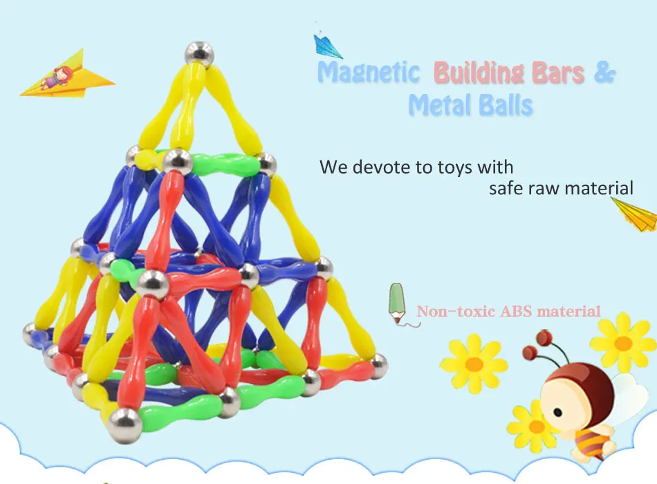 110pcs Magnetic Sticks And Balls Building Blocks Toys For Children ...