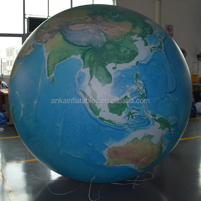 2m Inflatable Globe Balloon / Inflatable Earth Globe For Hanging Or ...