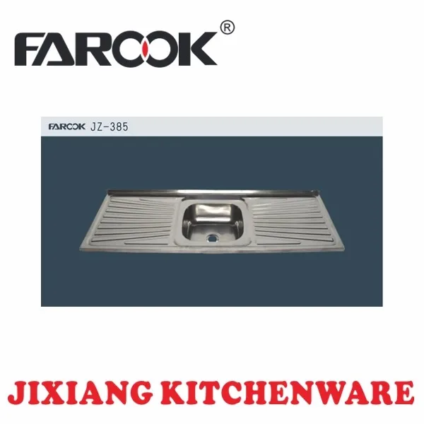 1.5m Single Bowl Kitchen Sink Steel with Two Wings